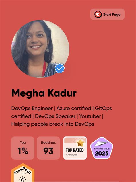Megha Kadur On Linkedin Devops Topmate Mytopmatepurpose Topmate Topmatejourney