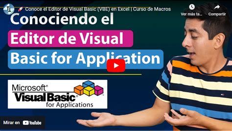Conoce El Editor De Visual Basic For Application En Excel