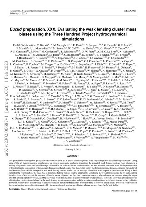 Pdf Euclid Preparation Xxx Evaluating The Weak Lensing Cluster Mass