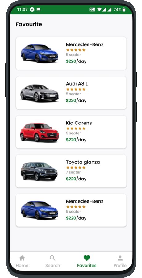 Car Rental App Template In React Native Rentalcar By Camelcasetechnology