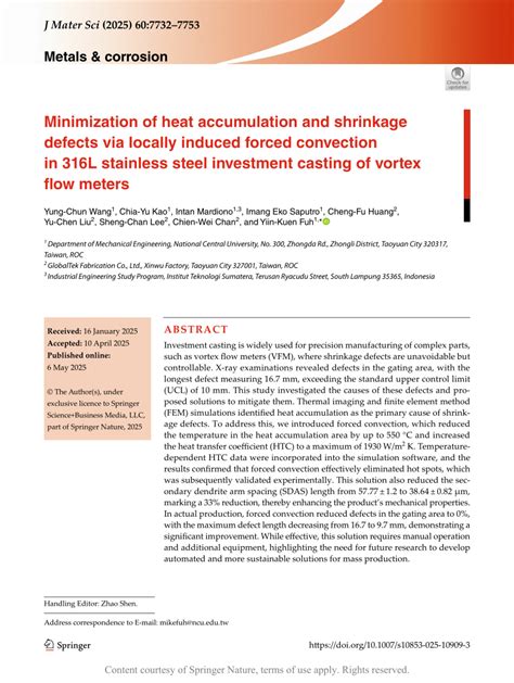 minimization of heat accumulation and shrinkage defects via locally