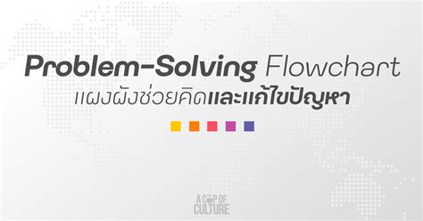 Problem Solving Flowchart แผงผังช่วยคิดและแก้ไขปัญหา Brightside People
