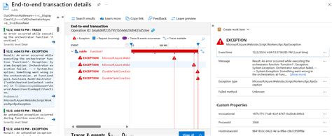 C Durable Function With Global Exception Handler Stack Overflow