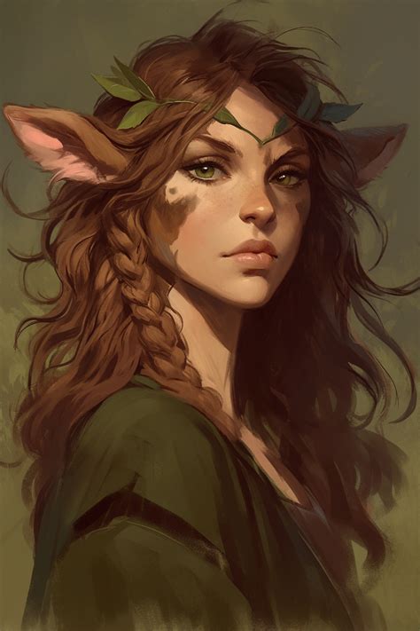 Firbolg Druid Faun Kostüm Fantasie Zeichnen
