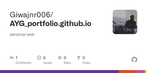 GitHub Giwajnr006 AYG Portfolio Github Io Personal Web
