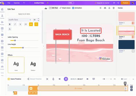 animaker how to generate text animations