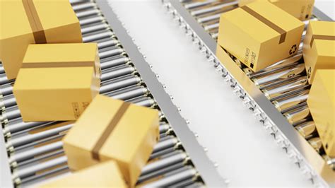 3d 이미지 렌더링 패키지 배달 포장 서비스 및 소포 운송 시스템 개념 컨베이어 벨트에 골 판지 상자 0명에 대한 스톡 사진 및 기타 이미지 Istock