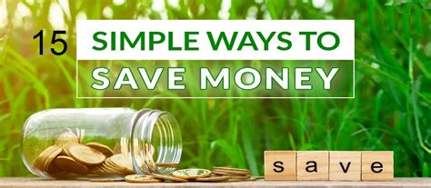Simple Ways To Save Money