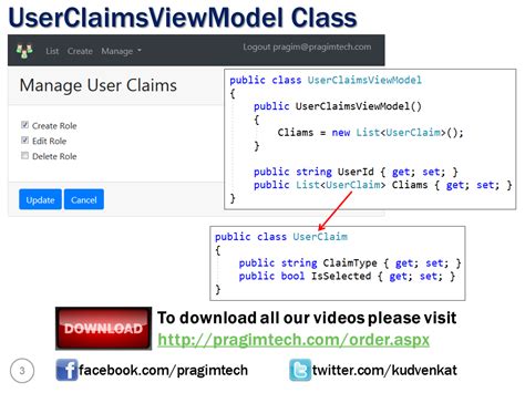 Sql Server Net And C Video Tutorial Manage User Claims In Core Slides