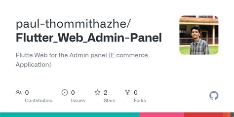 Github Paul Thommithazheflutterwebadmin Panel Flutte Web For The