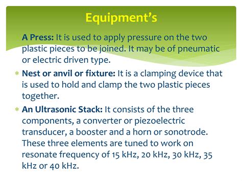 Iwt Unit 5 Ultrasonic Welding Pdf