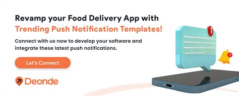 Food Delivery App Push Notification Templates Deonde