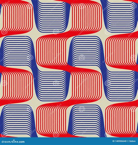 Seamless Abstract Pattern In Constructivism Soviet Style Vector Vintage 20s Geometric Ornament