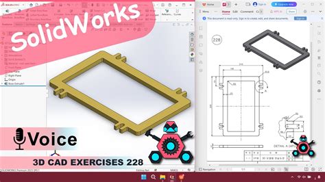 SolidWorks D CAD EXERCISES StudyCadCam Solution Tutorial YouTube