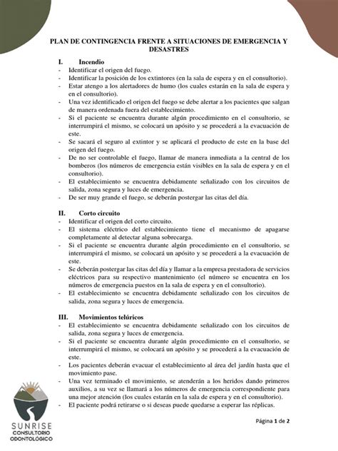 Plan De Emergencias Y Desastres Pdf Peligros