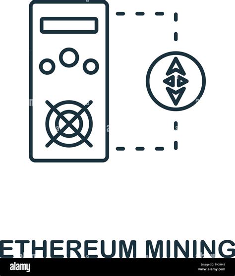 Ethereum Mining Outline Icon Monochrome Style Design From Crypto Currency Collection Ui Pixel