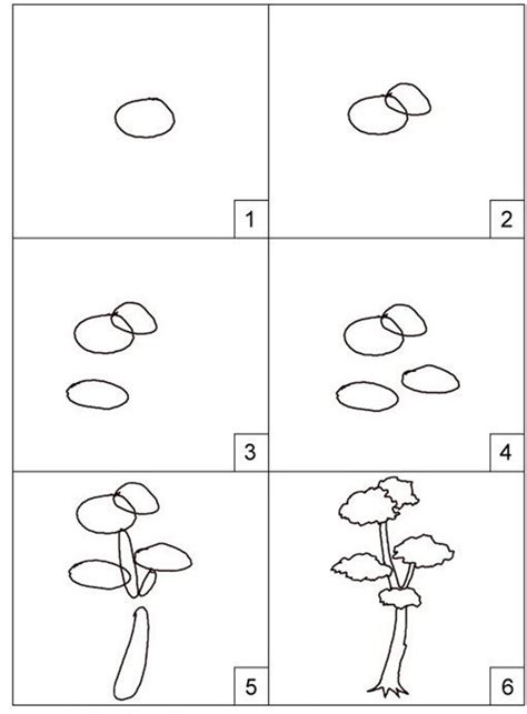 How To Draw A Tree Step By Step Image Guides