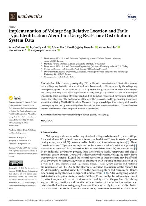 pdf implementation of voltage sag relative location and fault type