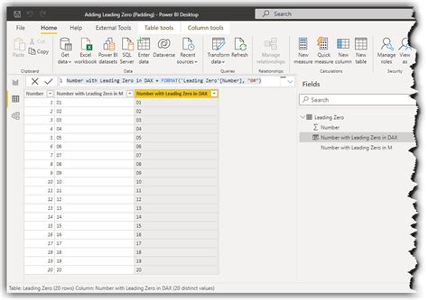 Quick Tips Adding Leading Zero To Integer Values Padding With DAX And Power Query BI Insight
