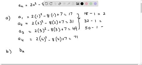 solved a find the first four terms of the sequence b find a
