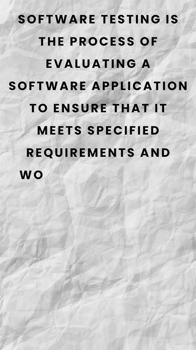 what is software testing 1 sdet qa testengineer youtube