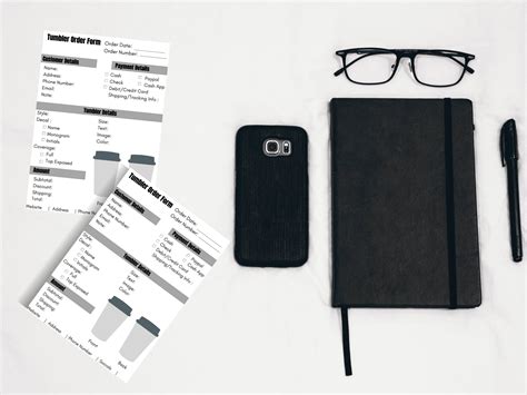 tumbler order form custom tumbler order form template editable