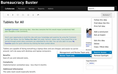 Restrict Access Planbox Imaginatik