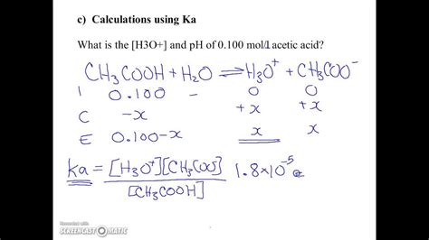 Weak Acid Mixture Ph Calculation Youtube