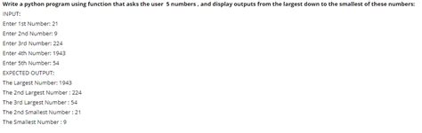 Solved Write a python program using function that asks the | Chegg.com