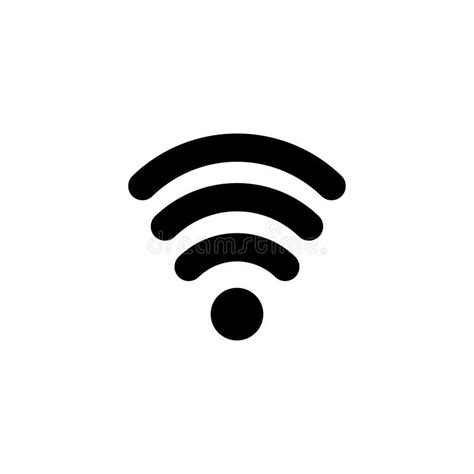 A Black Wi Fi Signal Icon With Three Curved Lines And A Dot Symbolizing Wireless Internet