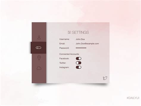 Daily Ui Challenge Day 7 Settings On Behance Daily Ui Challenge Day 7 Settings On Behance