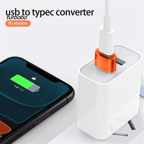 Adaptador Para Carregador Compacto Turbobo Telefone Sem Lag Usb Tipo C