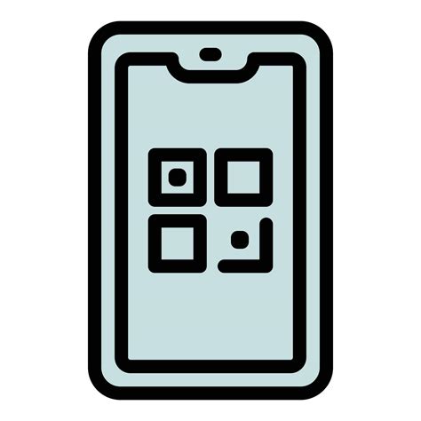 Phone Qr Code Icon Outline Vector Digital Scanner Vector Art At Vecteezy