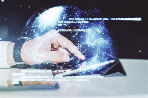 Premium Photo Multi Exposure Of Abstract Creative Coding Sketch With