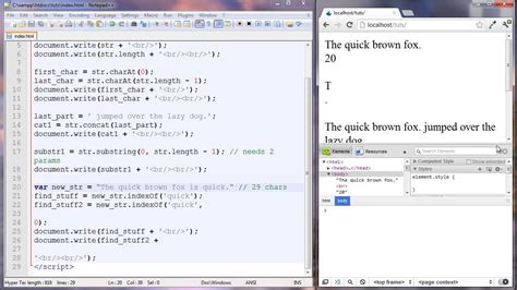 Javascript Tutorial 7 Basic String Methods YouTube