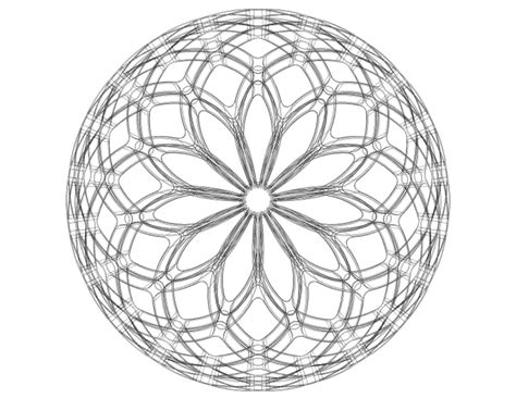 Wireframe Shape Geo Complex Twisted Sphere D Printing Model Threeding