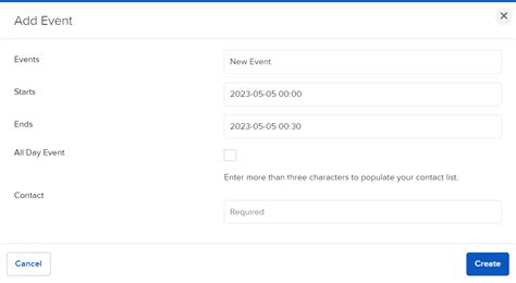 add edit or delete calendar events