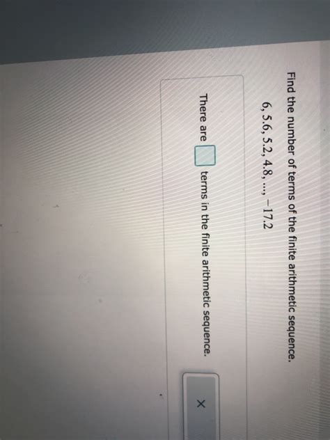 Solved Find The Number Of Terms Of The Finite Arithmetic