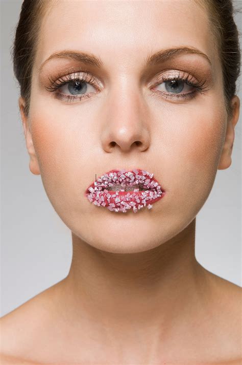 Beauty With Candy On Lips Picture And HD Photos Free Download On Lovepik