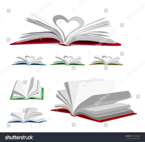 Open Book Vector Set Stock Vector Royalty Free Shutterstock