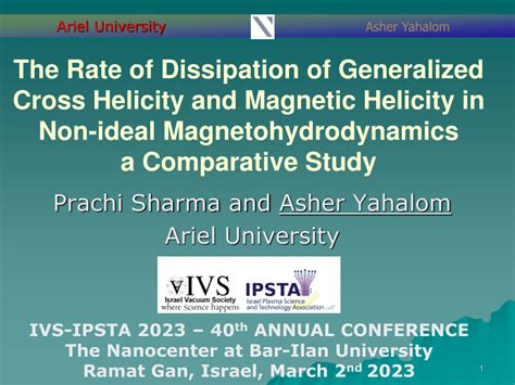 Pdf The Rate Of Dissipation Of Generalized Cross Helicity And