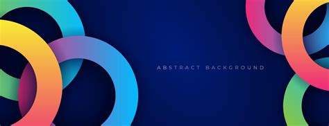 Colorful Overlapping Circles Background Color Geometric Design