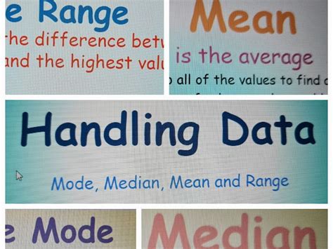 Handling Data Mean Median Mode Range Send Functional Skills Teaching