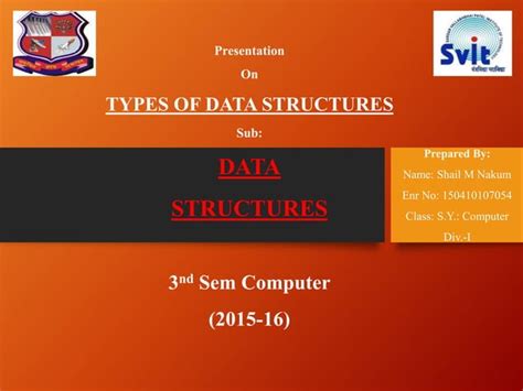 types data structures linear and non linear ppt