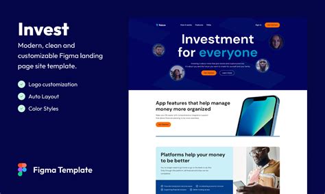 jeff a landing page web site template figma
