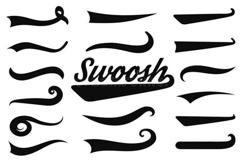 Retro Swishes And Swashes For Athletic Typography