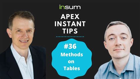 Apex Instant Tips 36 Methods On Tables Insum