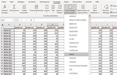 Excel Index Funktion Verstehen Und Anwenden Inkl Beispiel