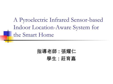 A Pyroelectric Infrared Sensor PPT Internet Of Things Internet