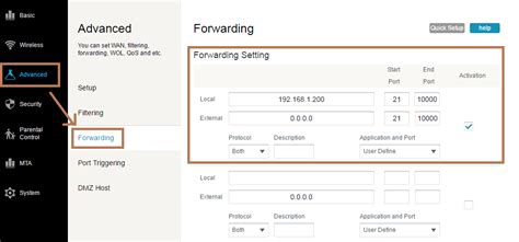 Router Forwardport Saixiii